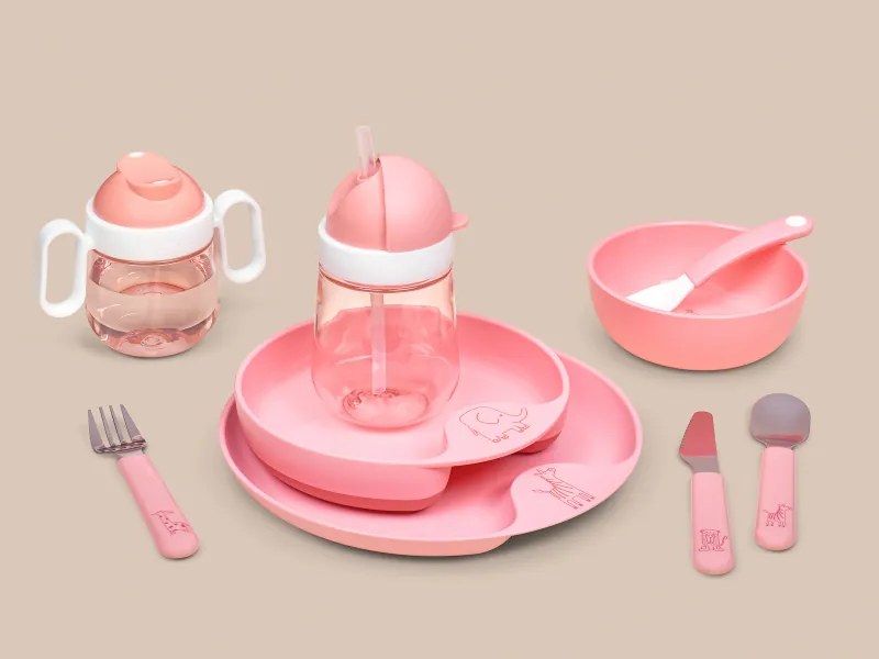 Mepal Dětský talíř Mio Deep pink