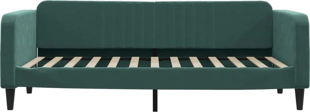 Válenda s přistýlkou tmavě zelená 100 x 200 cm samet 3197072