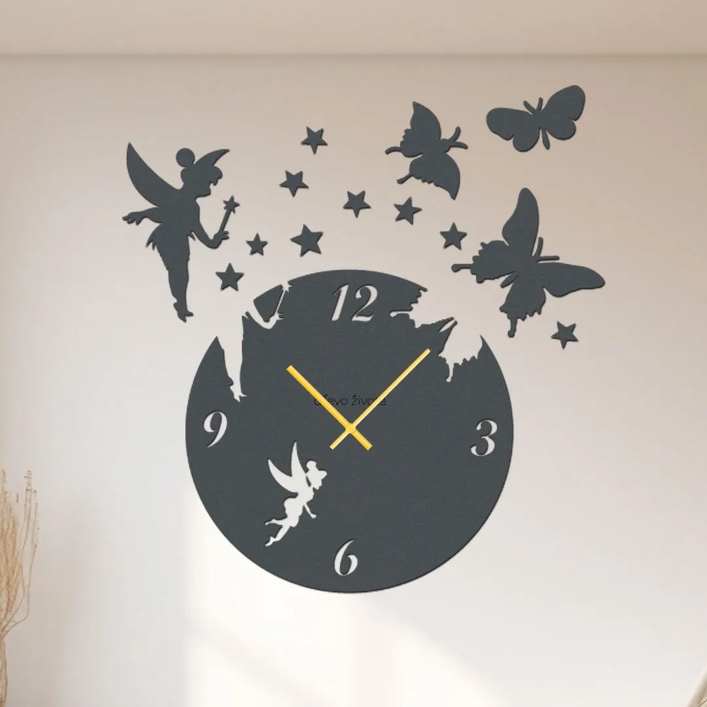 dřevo života Nástěnné hodiny FAIRY TAIL Zvolte barvu dekoru: Wenge, Zvolte velikost hodin (cm): 35x35