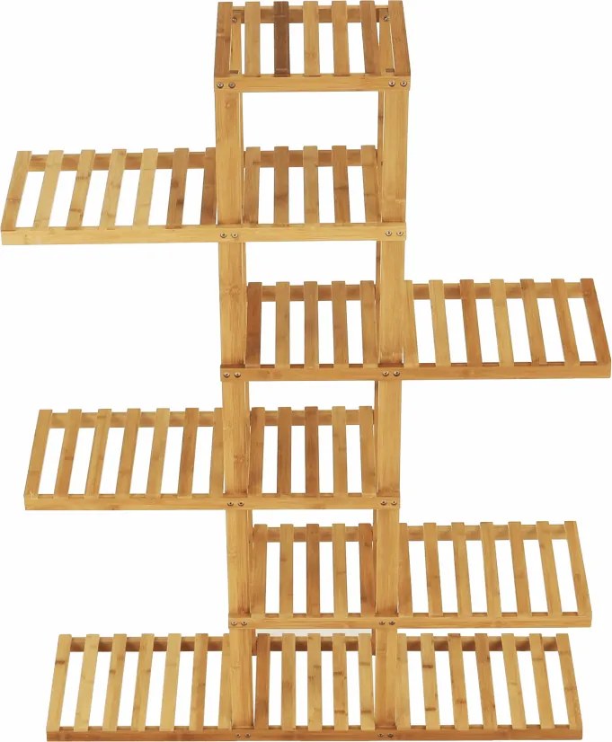 Regál, bambus lakovaný, TUSUM