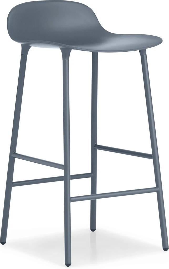 Normann Copenhagen designové barové židle Form Barstool Steel 65 cm | BIANO