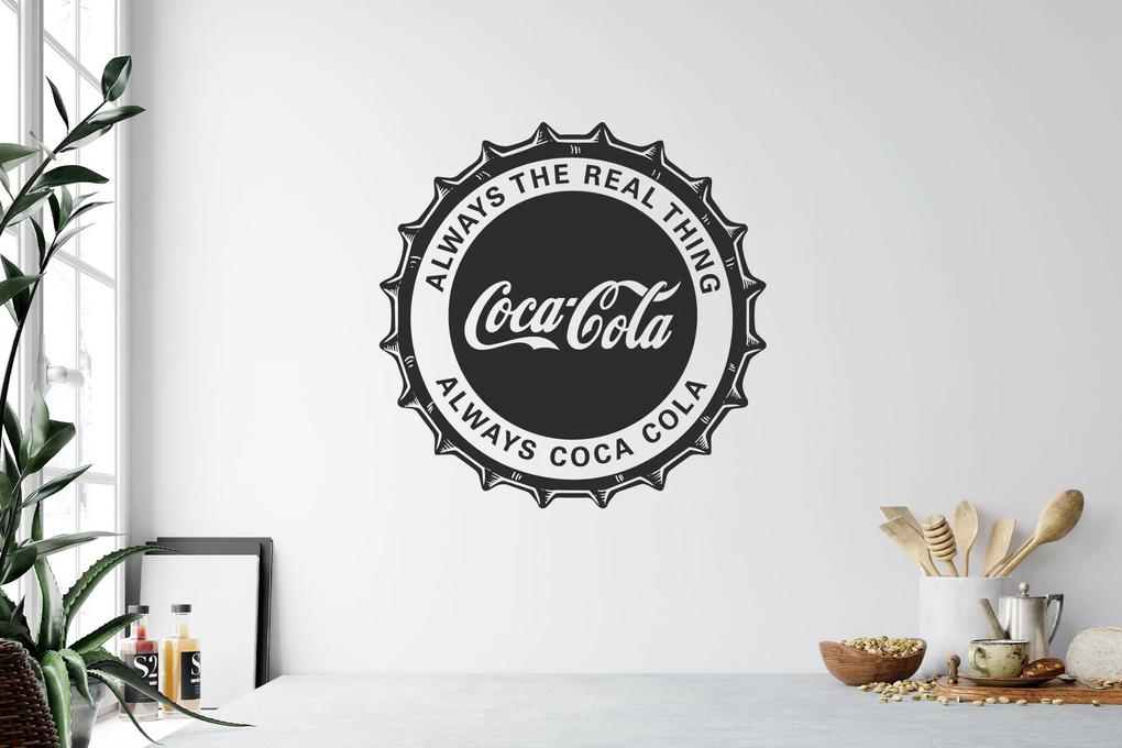 Lepy.cz Samolepka na zeď Coca Cola Velikost (šířka x výška): 40x40cm, Barevná varianta: Bílá