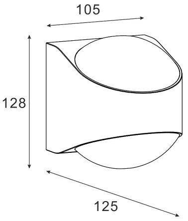 Zuma Line SJ12431- LED Venkovní nástěnné svítidlo LUCENT LED/12W/230V IP65 černá