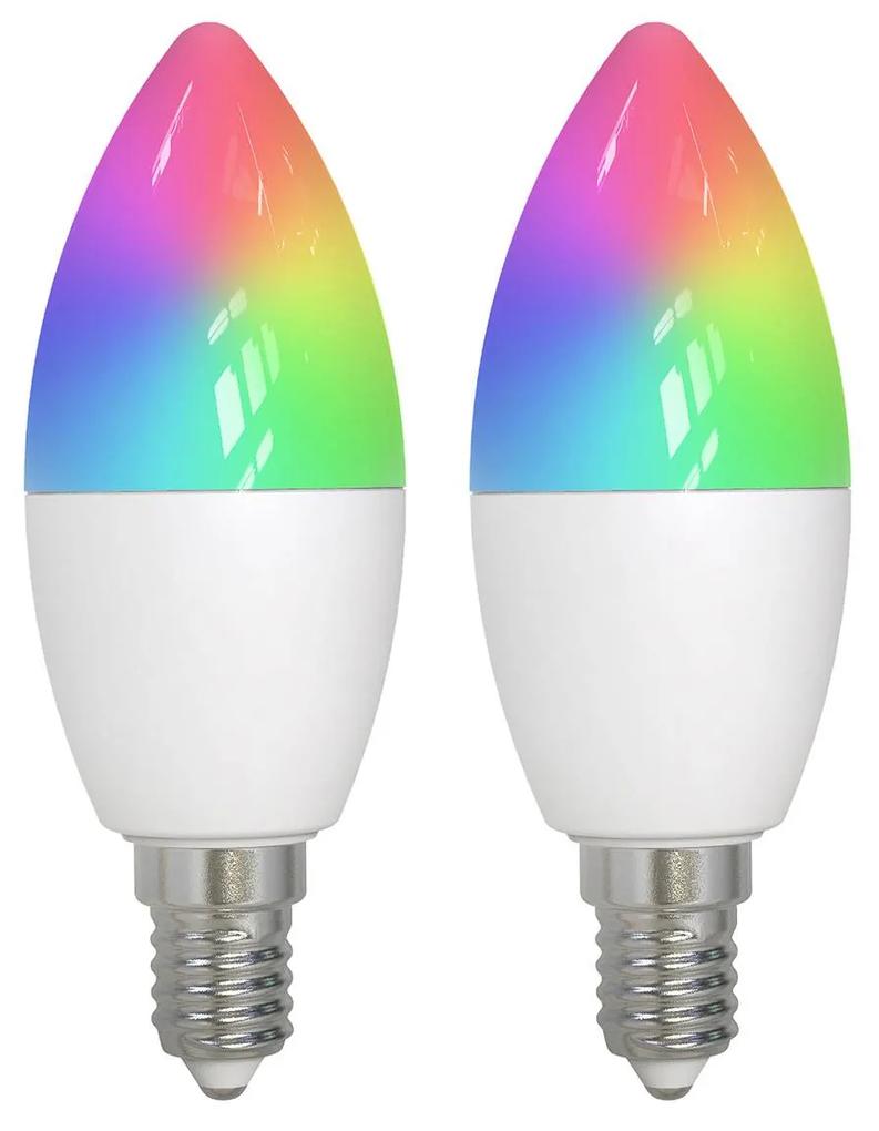 LUUMR Smart LED žárovka E14 4,9W RGBW CCT Tuya matná 2ks