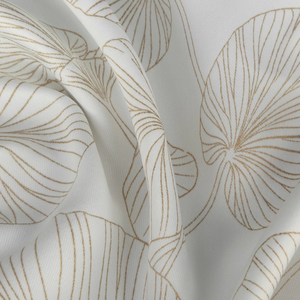 ZATEMŇOVACÍ ZÁVĚS NA PÁSCE MARIGOLD 140X300 CM LISTY