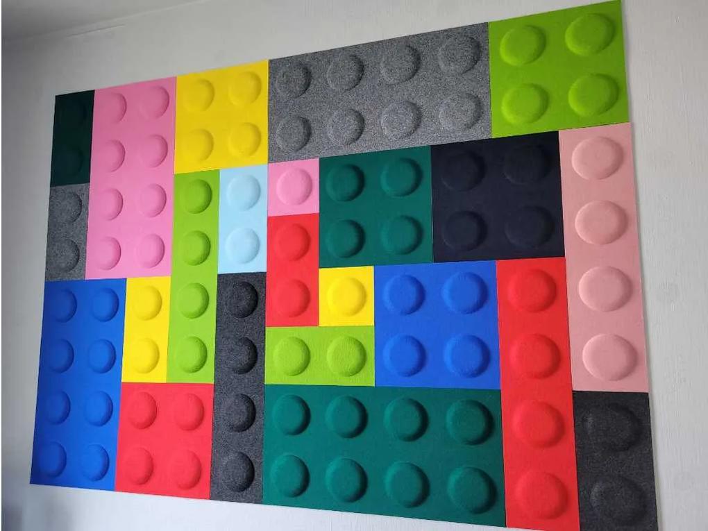 In-Design Akustický dětský 3D obklad kostka 30x15 cm - různé barvy Obkladový panel: Barva: Modrá světlá