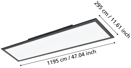Eglo 900821 - LED Stropní svítidlo SALOBRENA LED/33W/230V 120x30 cm černá