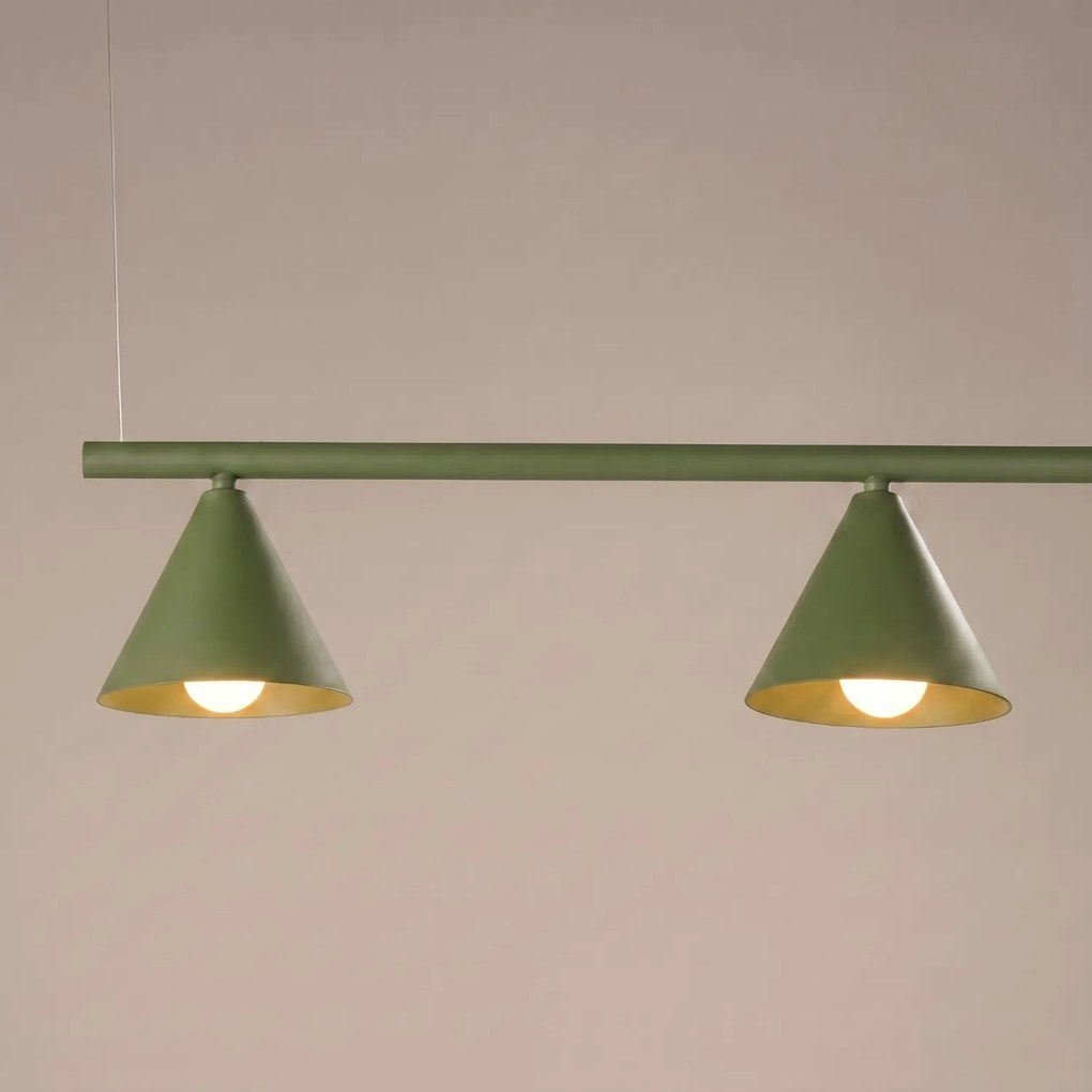 Sollux Lighting Lustr NOX 4L olivově zelený