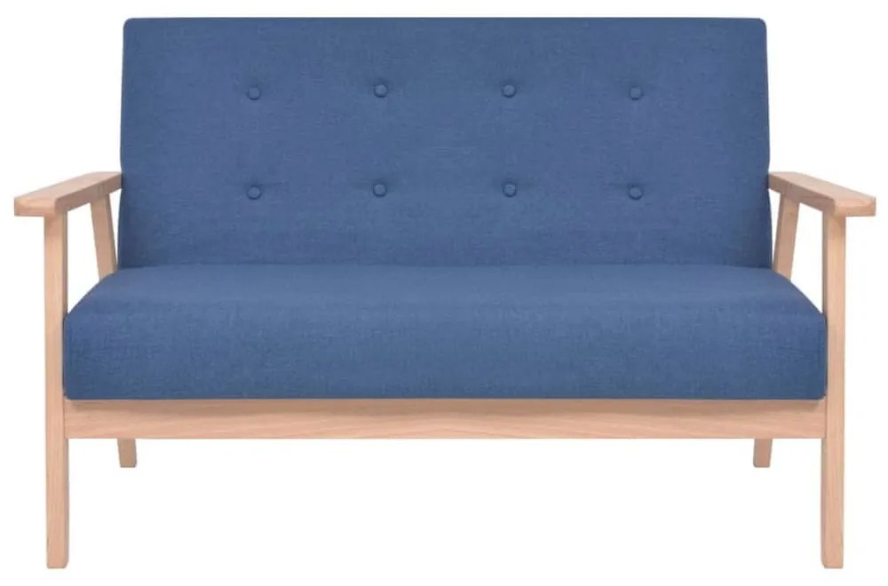 Petromila 2dílná sedací souprava textilní čalounění modrá
