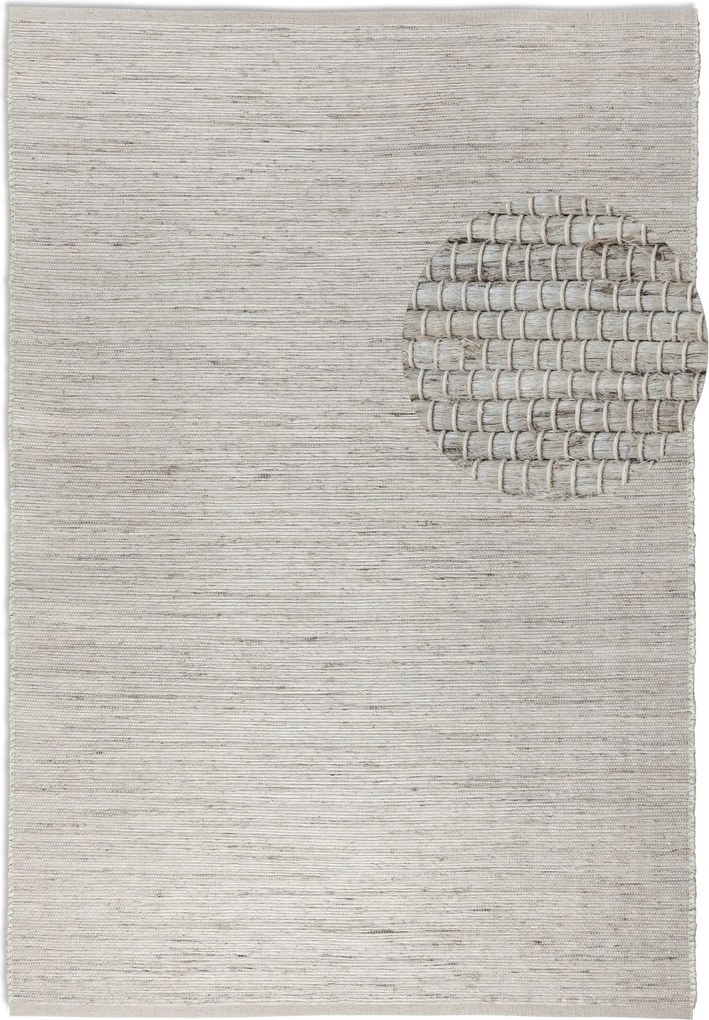 Hanse Home, Kusový koberec Handloom 105960 Dhaka Ivory White, 60x90, bílá, chodba / předsíň