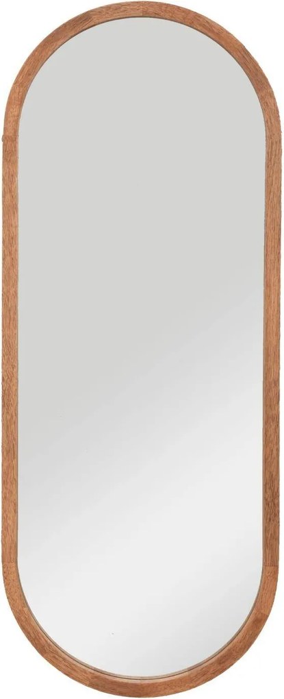 Oválné zrcadlo v dřevěném rámu Gianni, 35 x 90 cm