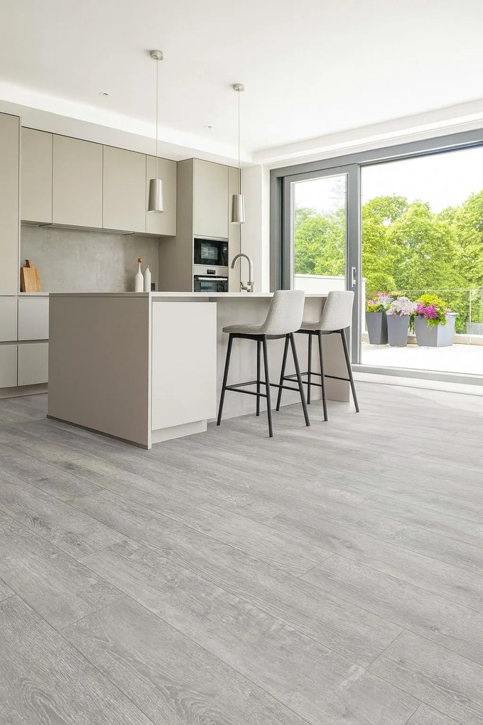 Beauflor, PVC podlaha - lino Blacktex Texas Oak 106L - dub, na míru, šíře 3m,4m, šedá, filc, chodba / předsíň