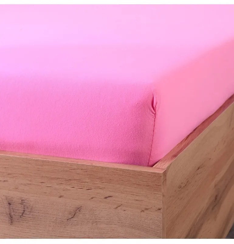 Prostěradlo růžové jersey EMI, Plachta 90x200