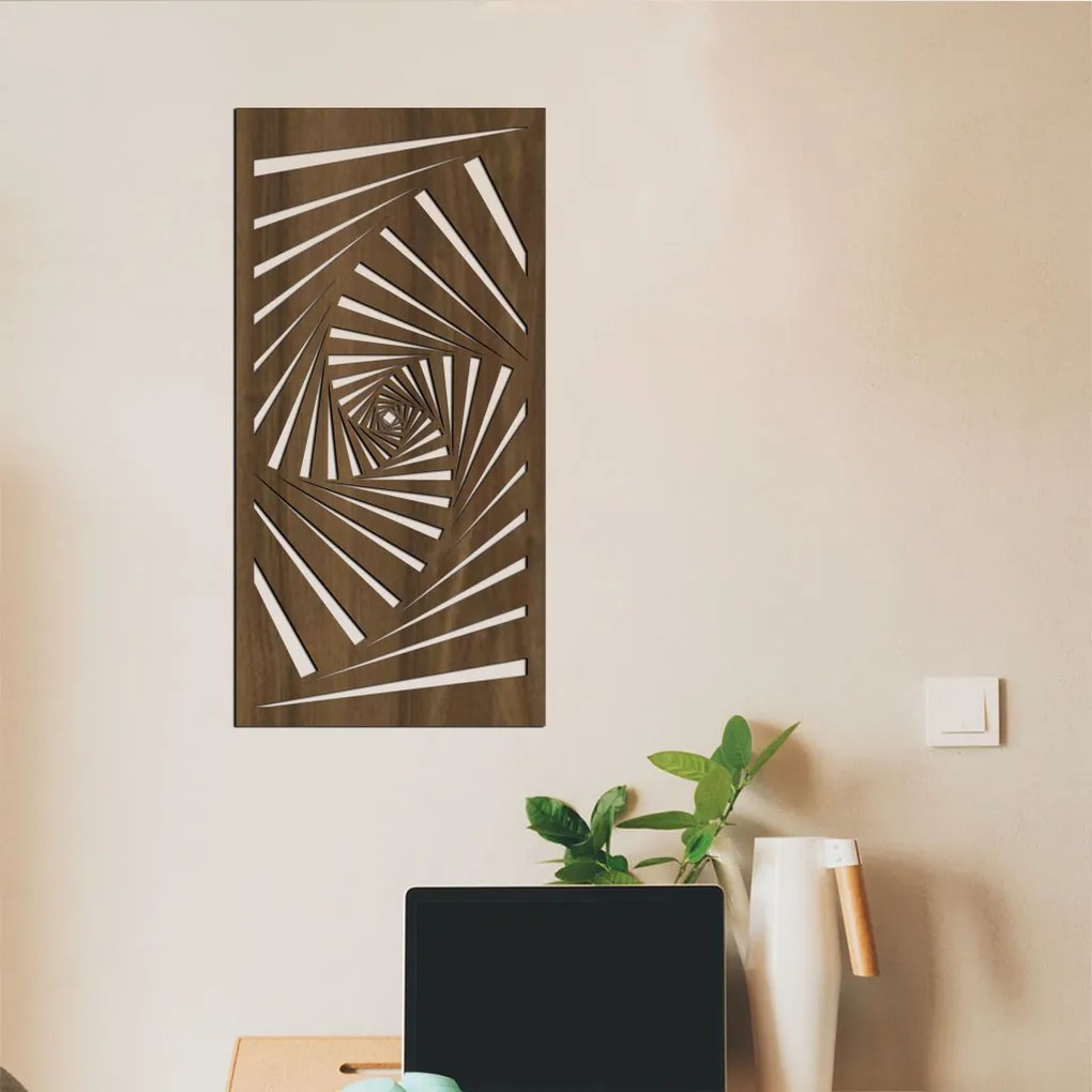 dřevo života Dřevěný dekorační panel na zeď SCHODIŠTĚ Zvolte rozměr (cm): 40x80, Zvolte barvu dekoru: Černá