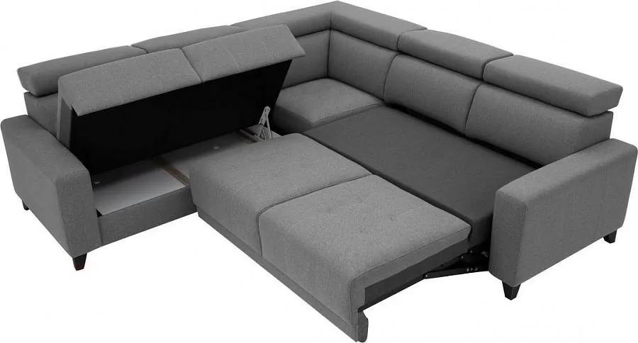 Casarredo - Komfort nábytek Rohová sedací souprava BRIANA rozkládací s úložným prostorem, pravá, látky A1 | potah: gemma 11,barva: N12 bílá