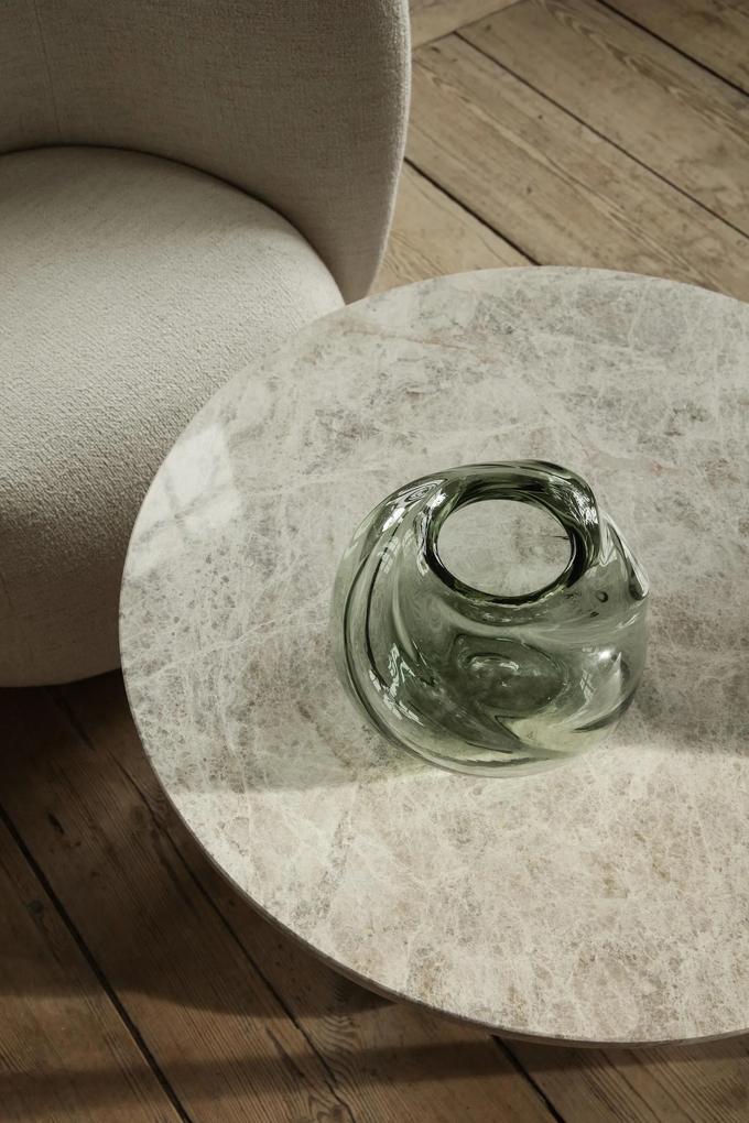Váza Water Swirl kulatá z recyklovaného materiálu světle zelená