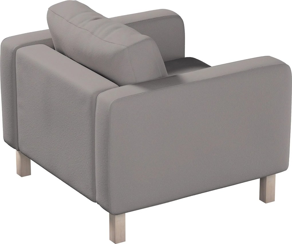 Potah na křeslo IKEA Karlstad, krátký barva béžová látka pletený vzor