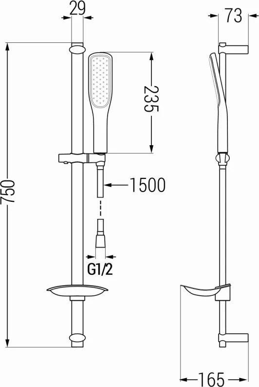 Mexen sprchový set DB49, černá/zlatá, 785494584-75