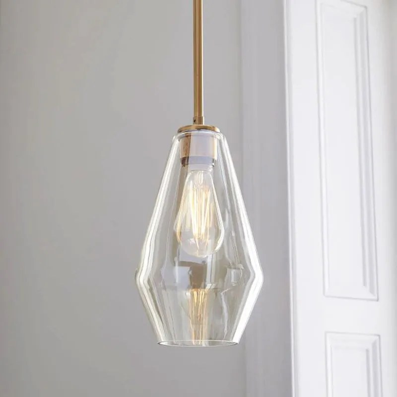 Toolight - skleněná závěsná svítilna E27 60W APP438-1CP, OSW-00568