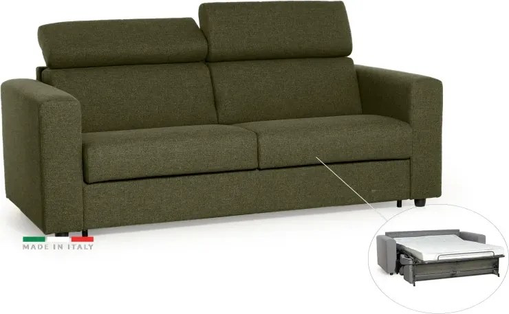 Pohovka TAVOLA s rozkladem na každodenní spaní, zelená (penelope 10)