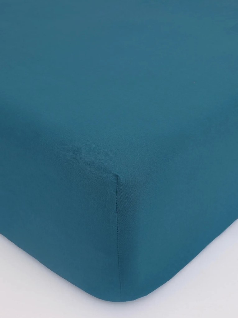 MK Lůžkoviny Jersey prostěradlo Classic 220 × 200 cm - petrolejová