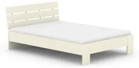 Moderní postel REA Nasťa 140x200cm - navarra, 1. pás čela 1027 - bílá, 2. pás čela v barvě postele, 3. pás čela v barvě postele