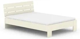 Moderní postel REA Nasťa 140x200cm - navarra, 1. pás čela 17501 - rose, 2. pás čela 1027 - bílá, 3. pás čela v barvě postele