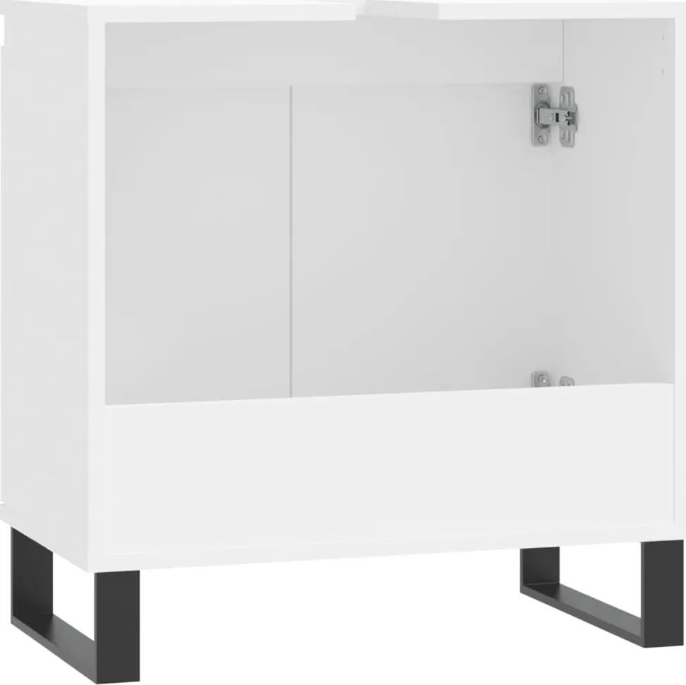 vidaXL Koupelnová skříňka 58 x 33 x 60 cm kompozitní dřevo [831588] Barva: bílá s vysokým leskem