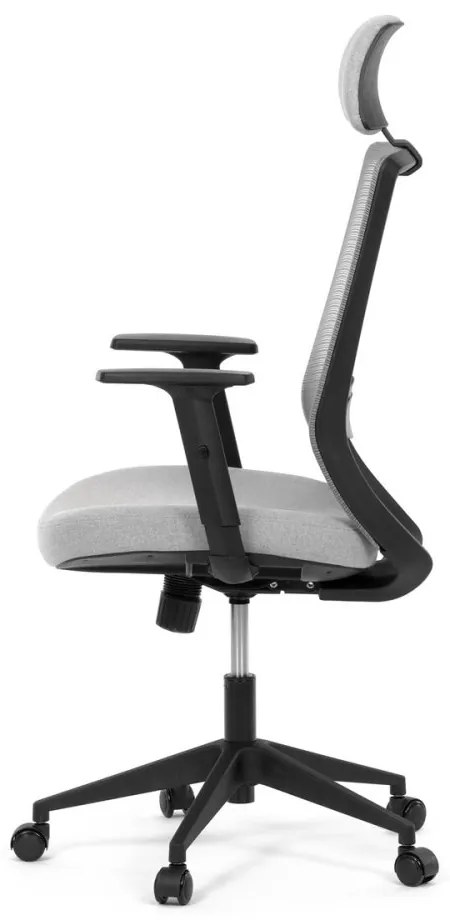 Kancelářská ergonomická židle SENA — síť / látka, černá / šedá