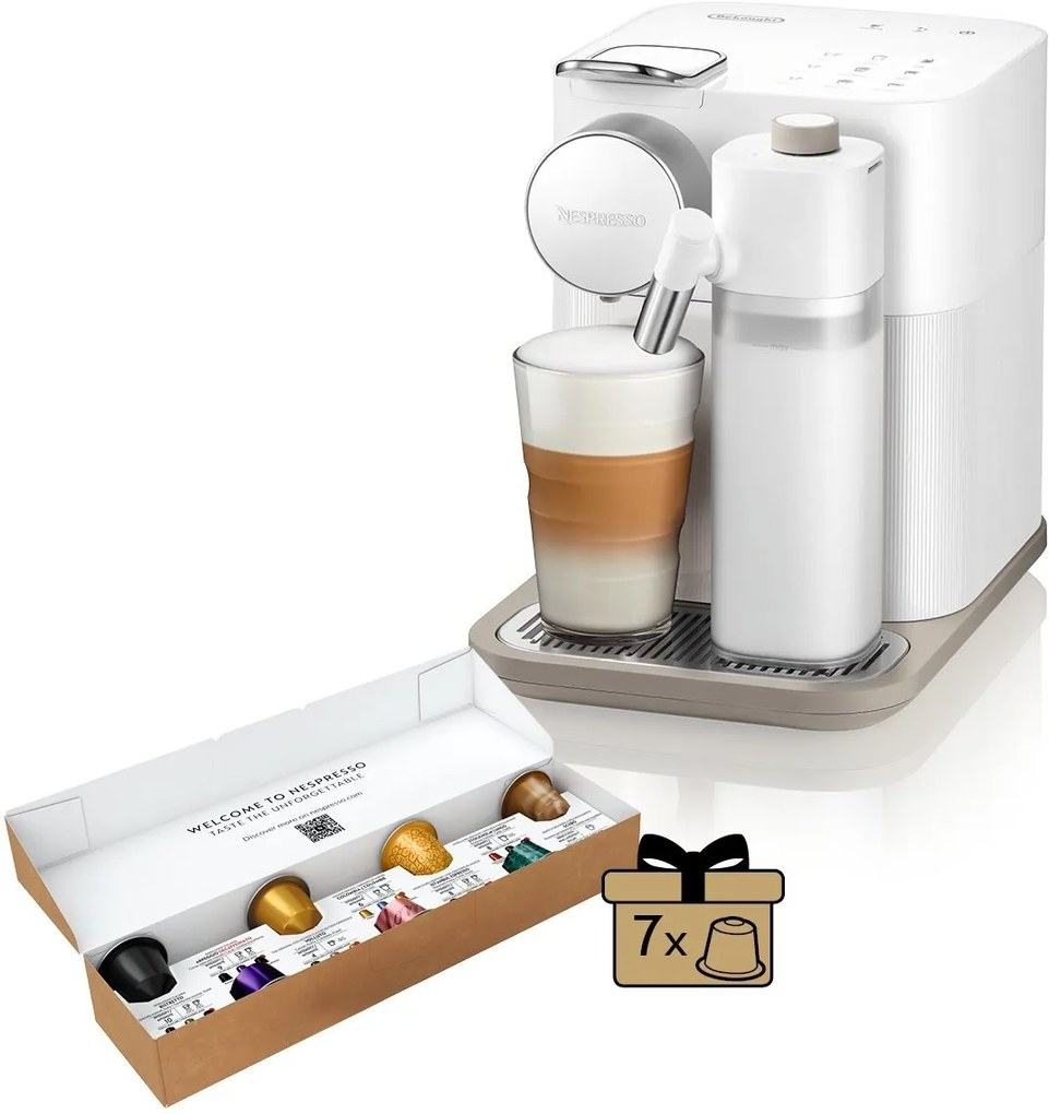 Kávovar na kapsle nespresso de'longhi gran latissima white en640.w