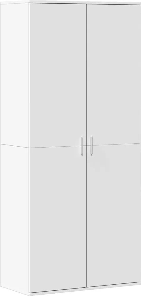 Botník bílý 80 x 39 x 178 cm kompozitní dřevo 3276672