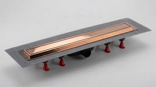 Sprchový žlab SAT Aurum 75 cm růžová zlatá lesklá lesk plný SATZLAB80RG