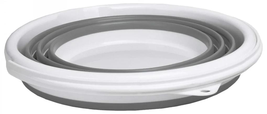 Skládací kbelík Compact 32 cm bílo-šedý