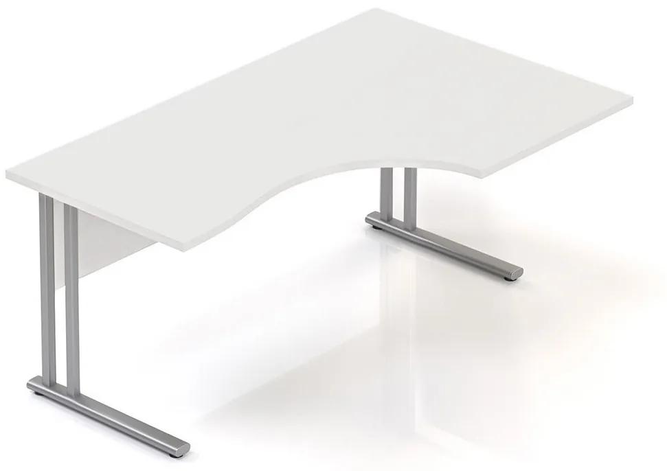 Rauman Kancelářský stůl Visio K 160x70/100 cm pravý Barva: Bílá