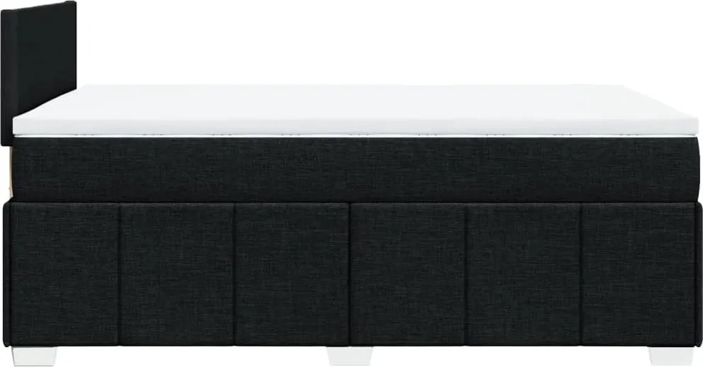 Box spring postel s matrací černá 120x190 cm textil 3289302