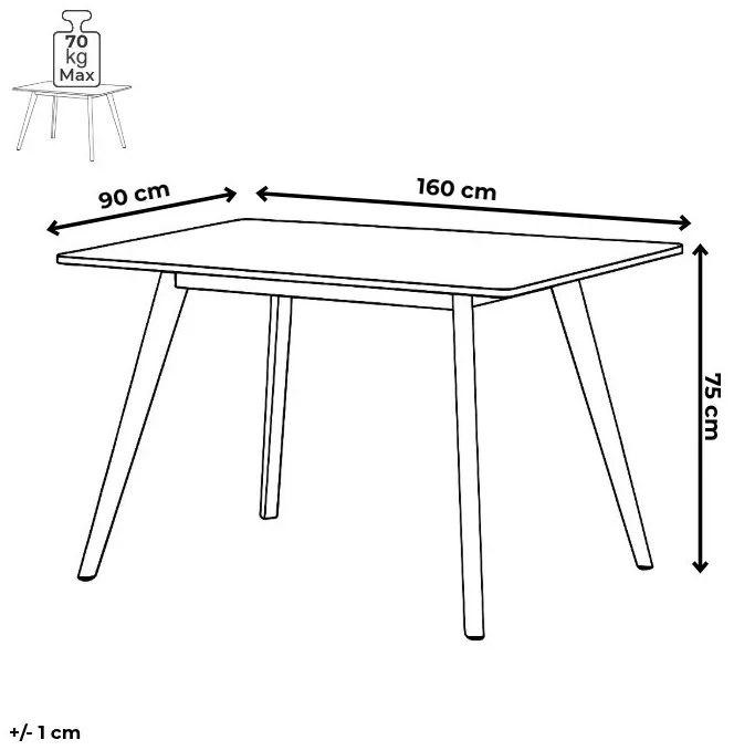 Autronic Jídelní stůl HT-F4416 Odstín: Dub šedý