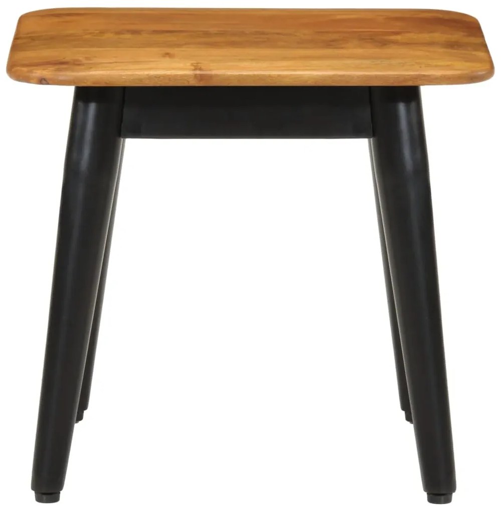 Konferenční stolek 45 x 45 x 40 cm masivní mangovník a železo - Default Title