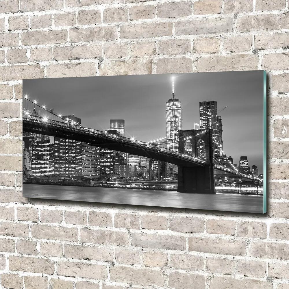 Wallmuralia Foto obraz sklo tvrzené New York noc 140x70 cm