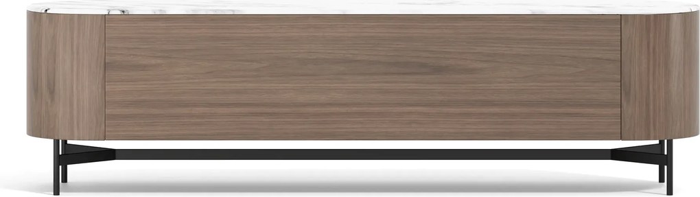 TV stolek Silario 220 cm ořech/mramor