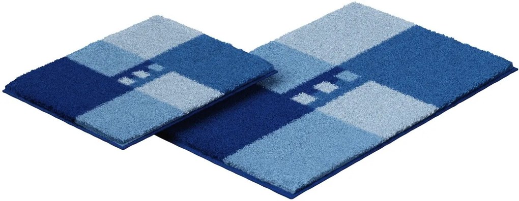 LineaDue MERKUR - Koupelnová předložka modrá Rozměr: 40x50 cm bez výřezu+50x80 cm