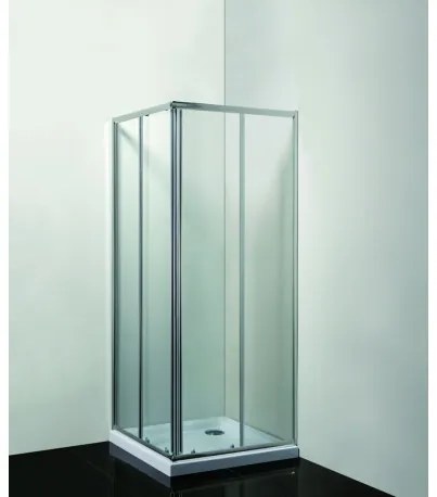HOPA - Sprchový kout SMART - RANDA - 190 cm, 80 cm × 80 cm, Univerzální, Hliník chrom, Čiré bezpečnostní sklo - 4 / 6 mm OLBRAN80CCBV