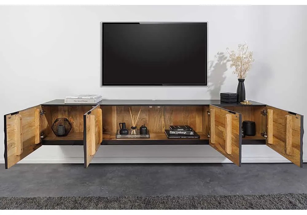 Massive home | Závěsný tv stolek Scorpion 200cm mango black