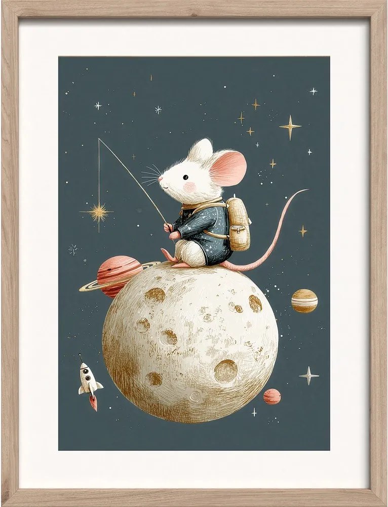 Dětský obrázek 30x40 cm Astro Mouse – Styler