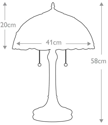 Elstead QZ-LARISSA-TL - Stolní lampa Tiffany LARISSA 2xE27/60W/230V