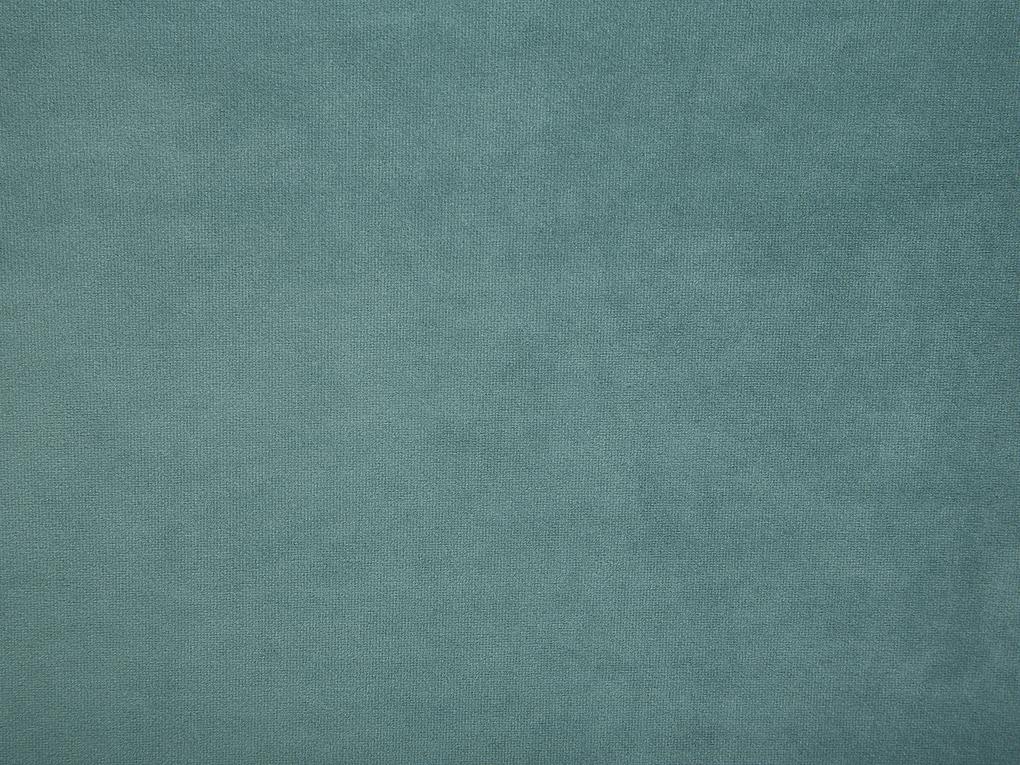 Pohodlná sametová lenoška Chesterfield v mátové barvě levá NIMES Beliani