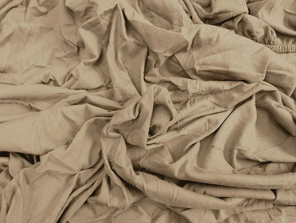 Jersey prostěradlo EXCLUSIVE béžové 90 x 200 cm
