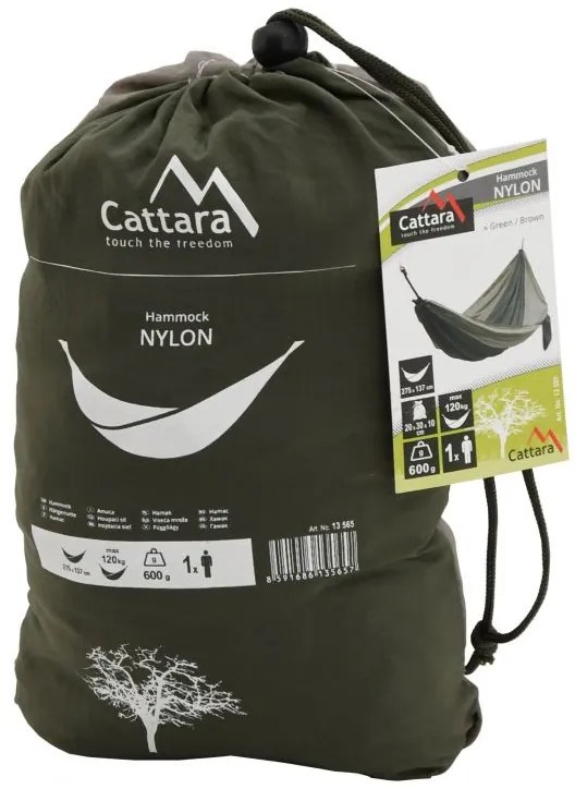 CATTARA houpací síť NYLON zeleno-hnědá