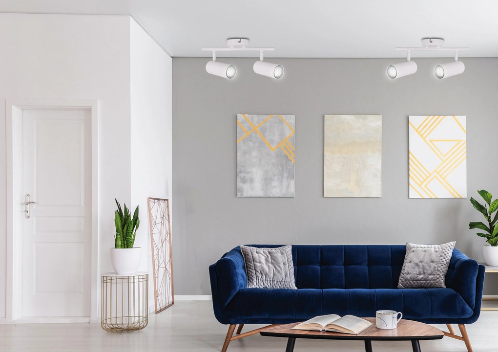 Bílé stropní svítidlo Colly pro žárovku 2x GU10  - Candellux