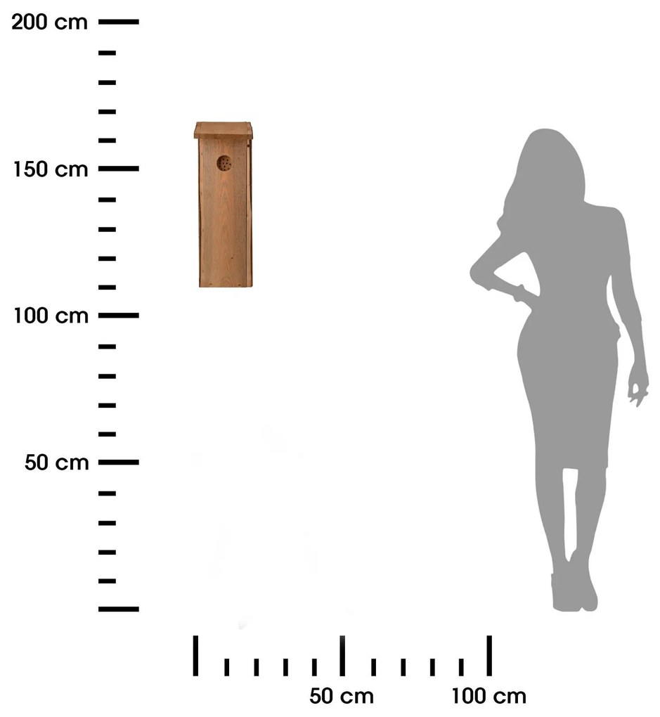 Budka pro datle Smart, 53,5x18x22 cm, dřevo, hnědá