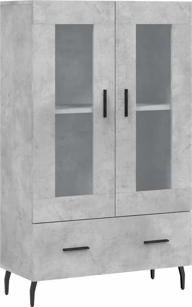 vidaXL Skříň highboard 69,5 x 31 x 115 cm kompozitní dřevo [828320] Barva: Černá